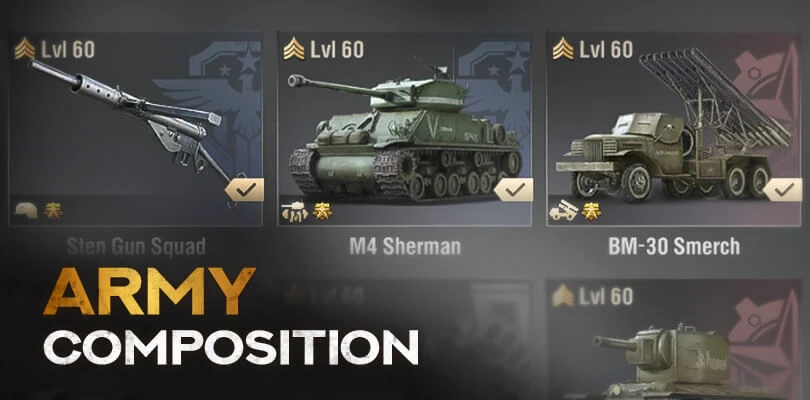 Army compositions on Warpath: Attack and Defence strategy