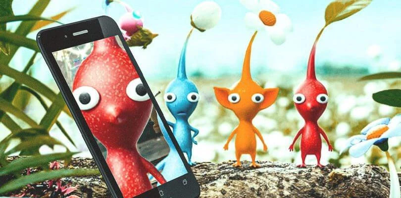 Pikmin in Augmented Reality in a mobile game - Mobi.gg