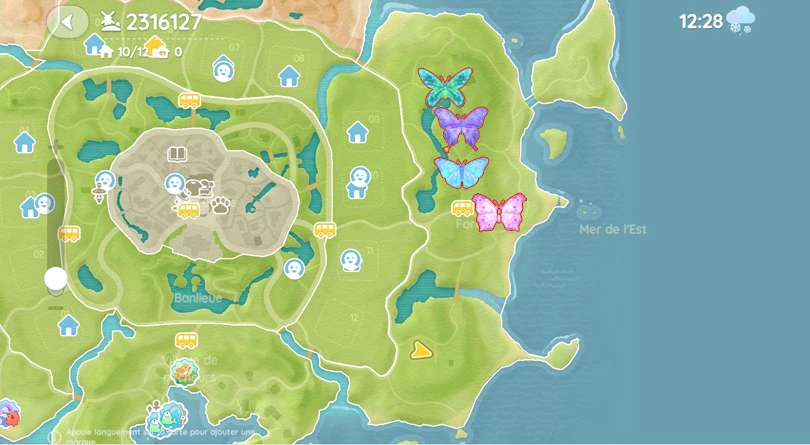 Heartopia Frostspore Butterfly: location of each species - Mobi.gg