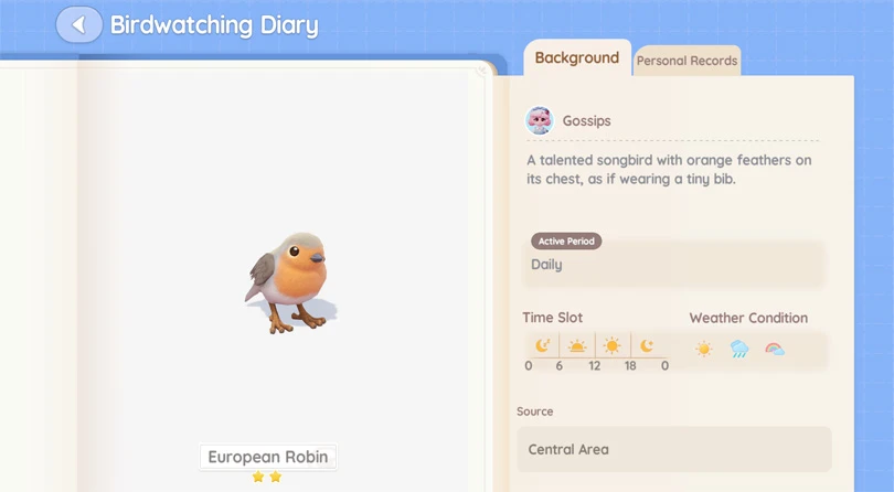 Heartopia European robin: where can you find it? - Mobi.gg