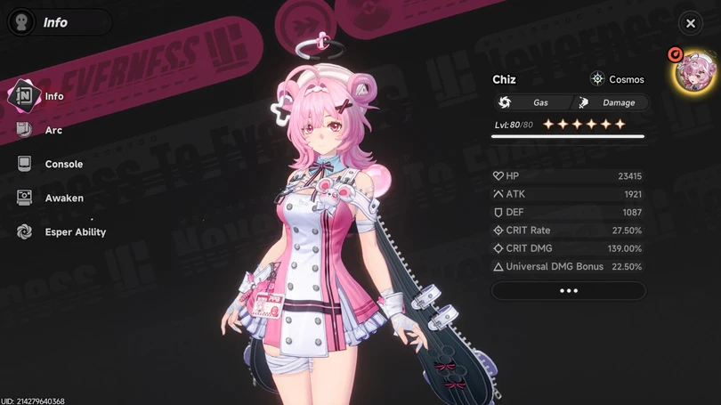 NTE Chiz build: Skills, Arcs, Reactions, Teams - Mobi.gg